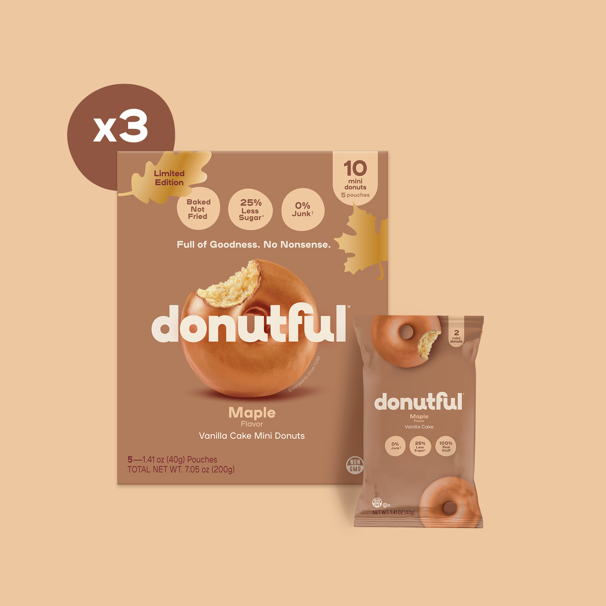 Maple Mini Donuts 3-Pack LIMITED EDITION – Bakeful